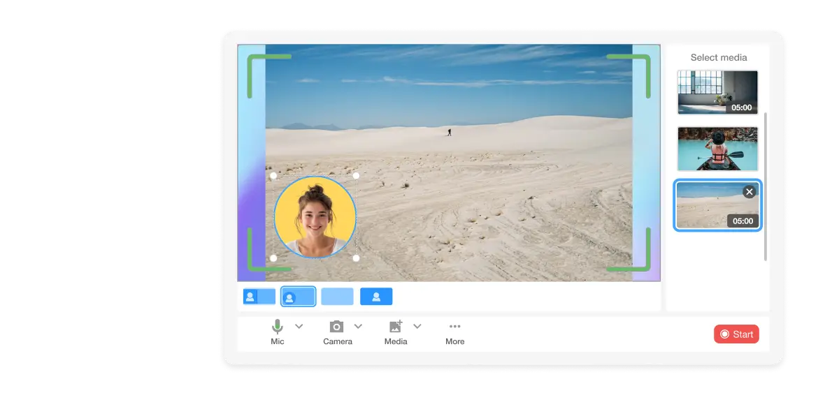 Engaging Virtual Camera Background in a video recording ensure each ...