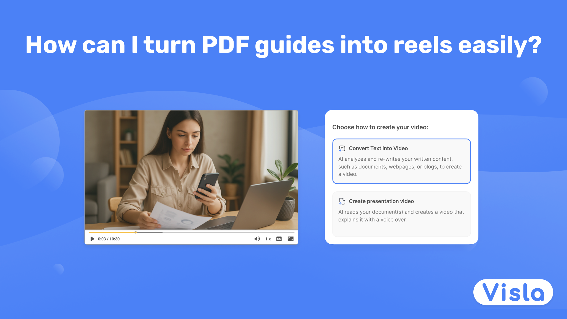 How can I turn PDF guides into reels easily?