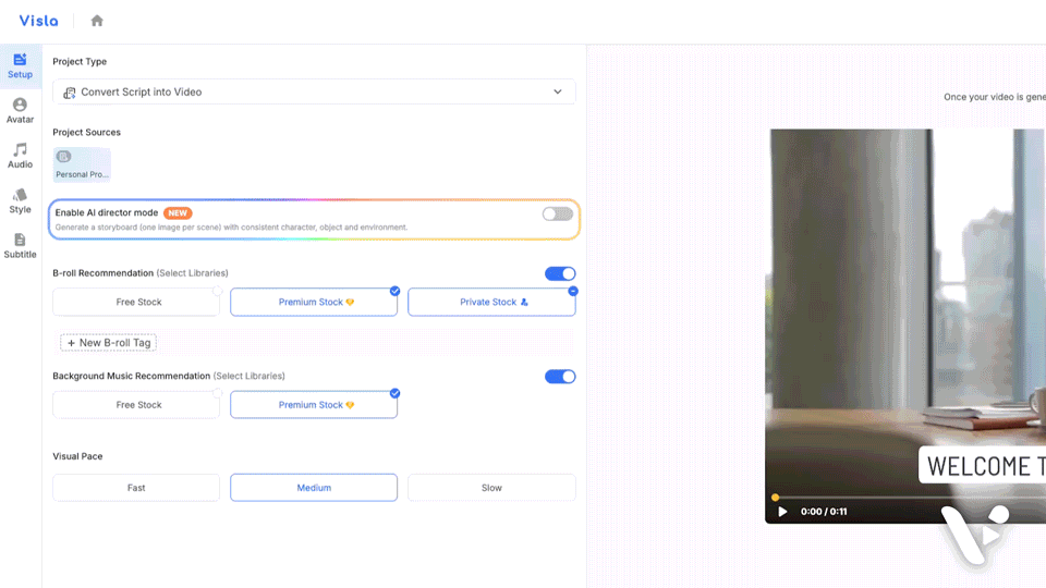 How to Use AI Director Mode in Visla - The Visla Blog